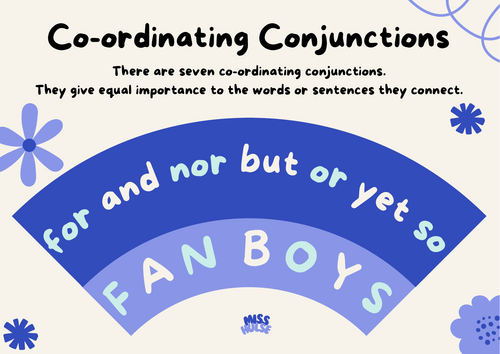Co-ordinating and subordinating conjunction poster pack (KS2 ...