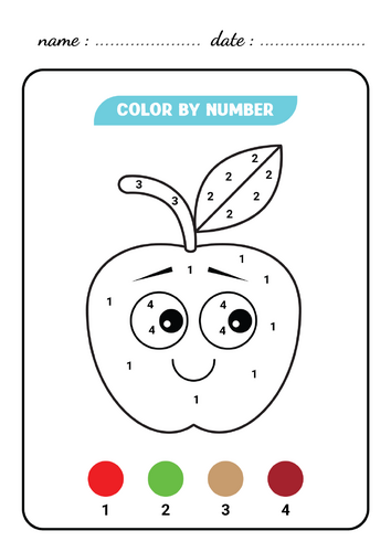 easy color by numbers 0 to 10 | Teaching Resources