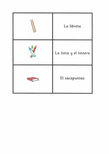 KS2 Spanish Vocabulary Dominoes | Teaching Resources