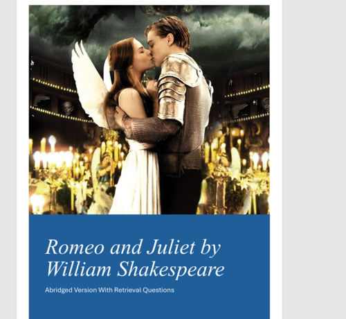 Romeo and Juliet lower ability abridged booklet | Teaching Resources