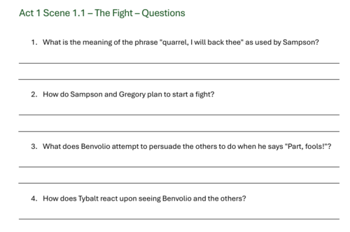 Romeo and Juliet lower ability abridged booklet | Teaching Resources