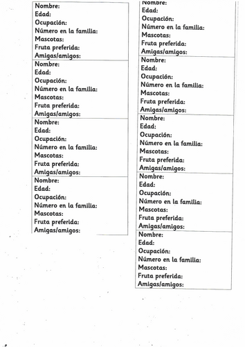 KS2 Spanish Bio Cards | Teaching Resources