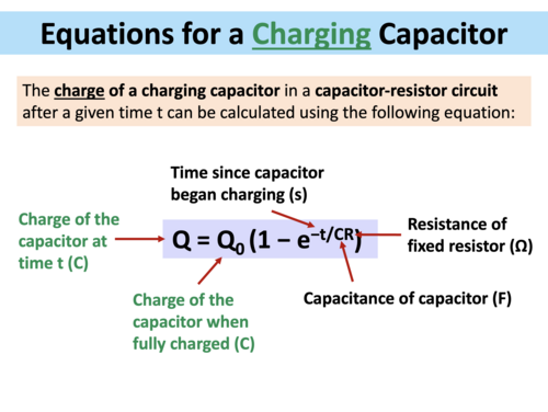 Capacitor Calculations - A Level Physics | Teaching Resources