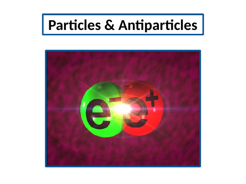 Particles & Antiparticles - A Level Physics | Teaching Resources