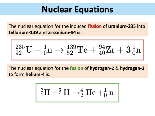 Nuclear Fission & Fusion - A Level Physics | Teaching Resources