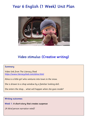 Alma - 1-Week Writing Unit - Ofsted Outstanding Planning | Teaching ...