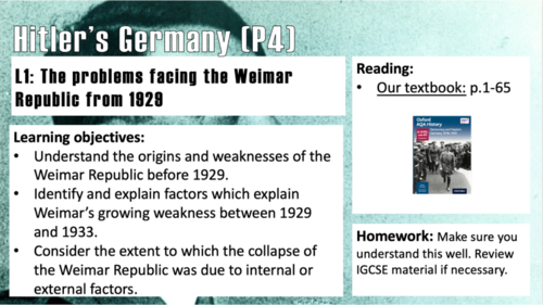 Complete set of lessons - Hitler’s Germany, 1929–41 - CIE 9489 ...