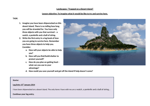 Surviving a Desert Island | Teaching Resources