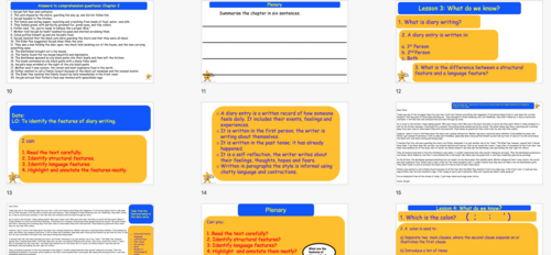Varjak Paw -diary entry of Varjak based on Chapter 2 | Teaching Resources