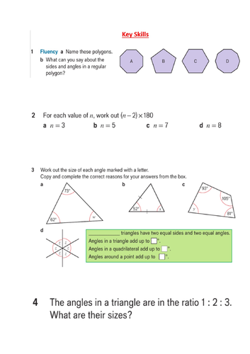 GCSE Higher (Unit 5): Angles and Trigonometry | Teaching Resources