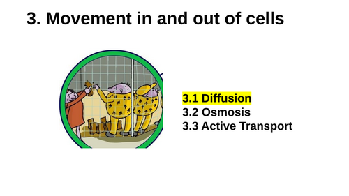 IGCSE Biology -Topic 3- Movement into and out of cells | Teaching Resources