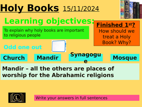 Abrahamic Religions Key Beliefs: Holy Books | Teaching Resources