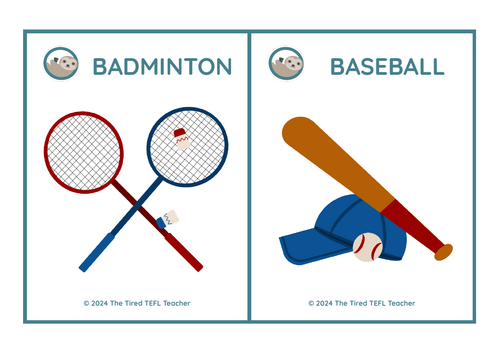 ESL Sports Flashcards | Teaching Resources