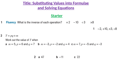 GCSE Foundation (Unit 5): Equations, Inequalities and Sequences ...