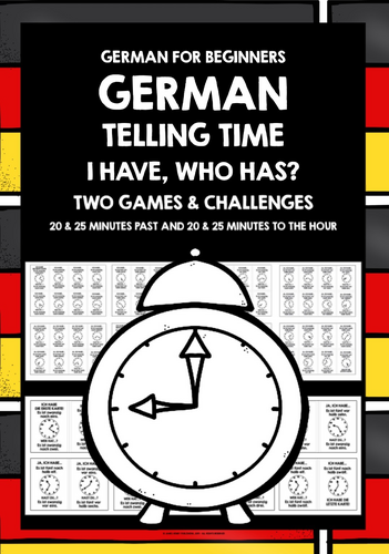 GERMAN TELLING THE TIME I HAVE, WHO HAS? #3 | Teaching Resources