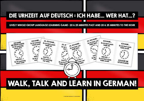 GERMAN TELLING THE TIME I HAVE, WHO HAS? #3 | Teaching Resources