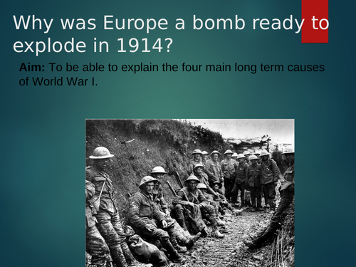 Long term cause of World War One WW1 | Teaching Resources