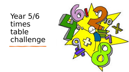 Year 5/6 times table Challenge | Teaching Resources