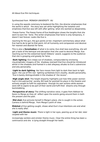 All about eve film study Old Hollywood | Teaching Resources