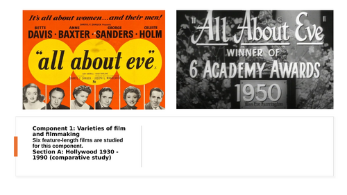 All about eve film study Old Hollywood | Teaching Resources