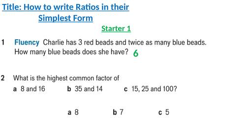 GCSE Foundation (Unit 11): Ratio and Proportion | Teaching Resources
