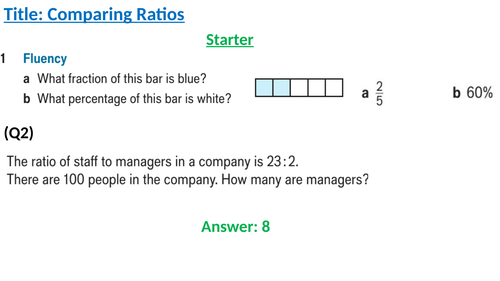 GCSE Foundation (Unit 11): Ratio and Proportion | Teaching Resources