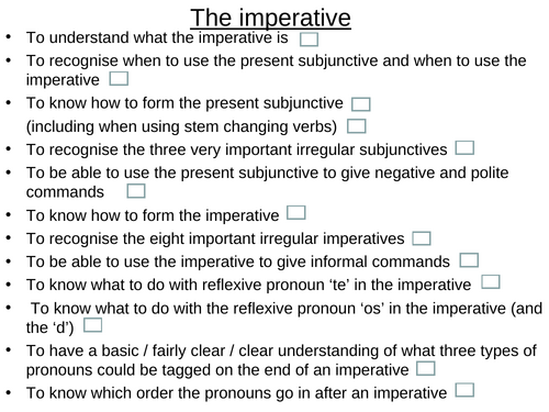 El Imperativo - The Imperativo | Teaching Resources