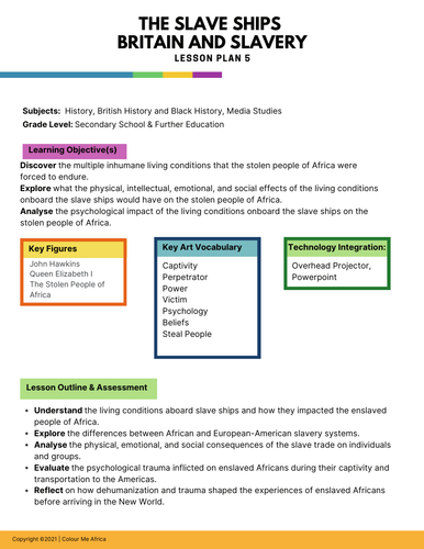 5. The Slave Ships - Britain and Slavery | Teaching Resources