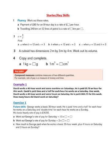 GCSE Foundation (Unit 14): Multiplicative Reasoning | Teaching Resources