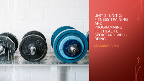 Full Unit 2- Fitness Training and Programming for Health, Sport and ...