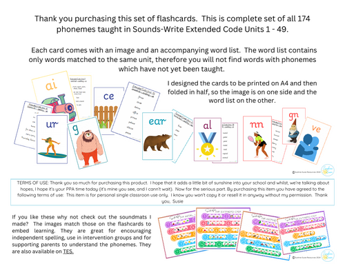 Phonics Flashcards - Sounds-Write - All Extended Code Units | Teaching ...