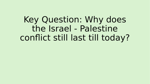 Israeli-Palestine Conflict Today | Teaching Resources