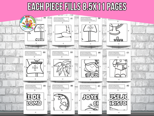 French Columbus Day Collaborative Poster Art Coloring Pages -30x37 ...