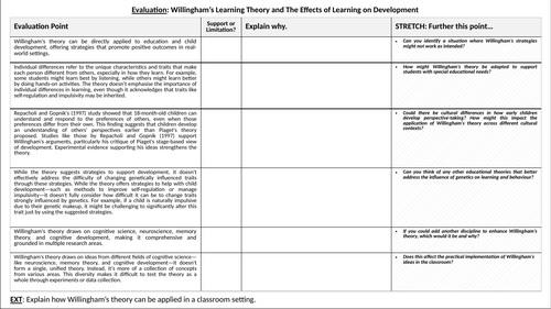 Edexcel GCSE Psychology: WILLINGHAM'S LEARNING THEORY [Development ...