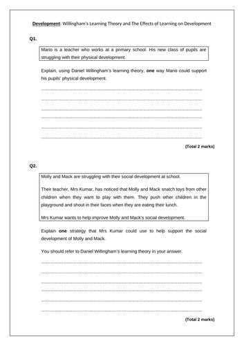 Edexcel GCSE Psychology: WILLINGHAM'S LEARNING THEORY [Development ...