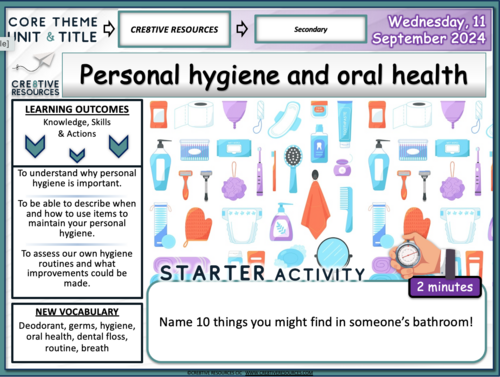 Personal Hygiene and Oral Health – Full PSHE Lesson (KS3/KS4 ...