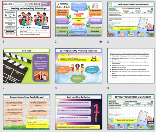 Healthy and Unhealthy Friendships – Full PSHE Lesson | KS3 / KS4 | RSHE ...