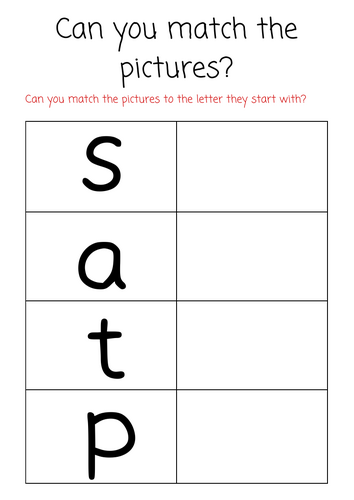 Phase 2 set 1 - Match the picture to the sound worksheet | Teaching ...