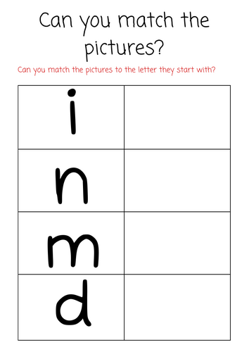 Phase 2 set 2 - Match the picture to the sound worksheet | Teaching ...
