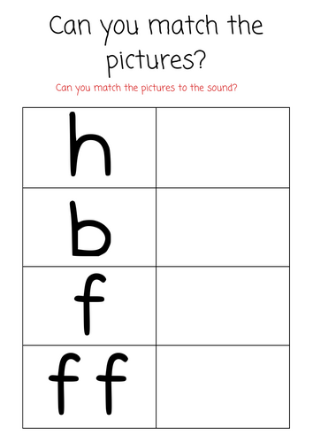 Phase 2 set 5 - Match the picture to the sound worksheet | Teaching ...
