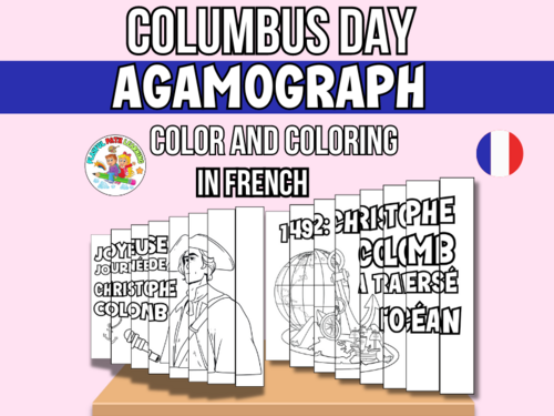 French Christopher Columbus Day Agamograph Art Coloring Activities ...