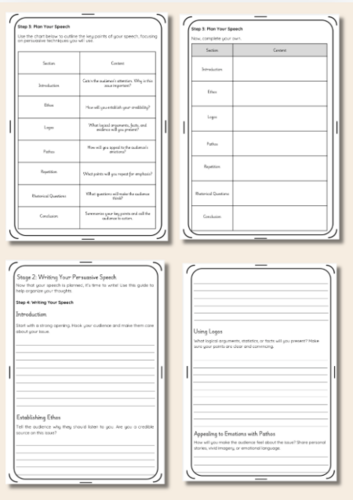 Black History Month Social Justice Persuasive Speech Writing Workbook ...