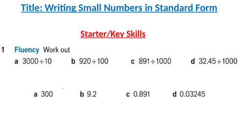GCSE Foundation (Unit 18): Fractions, Indices and Standard Form ...
