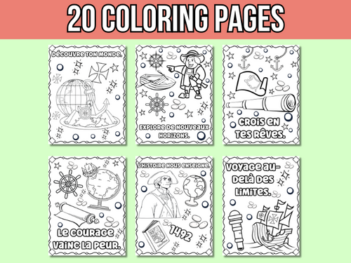 French Christopher Columbus Day Coloring Pages - Columbus Day ...