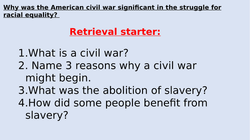 The Reconstruction Period Unit of Work | Teaching Resources