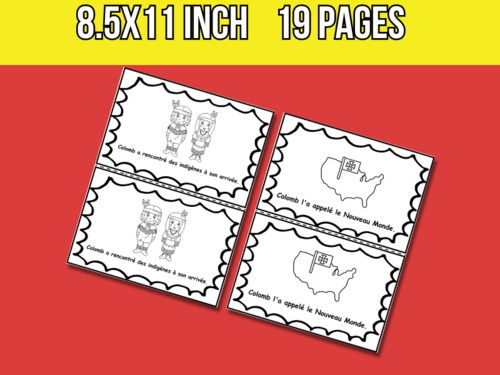 Columbus Day Emergent Reader Mini Book in French|Columbus Day ...