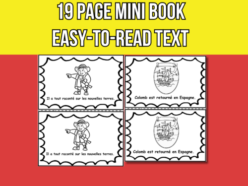 Columbus Day Emergent Reader Mini Book in French|Columbus Day ...