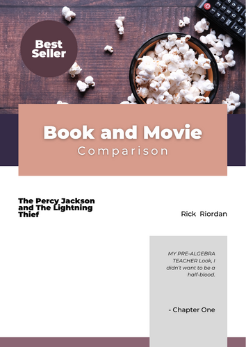 Book and Movie Comparison Template of 'The Percy Jackson and the ...