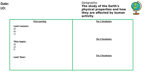 Retrieval Practice Templates and Meeting Outline | Teaching Resources