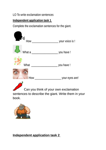Sentence Types - Four lessons - Question,Command,Exclamation, Statement ...